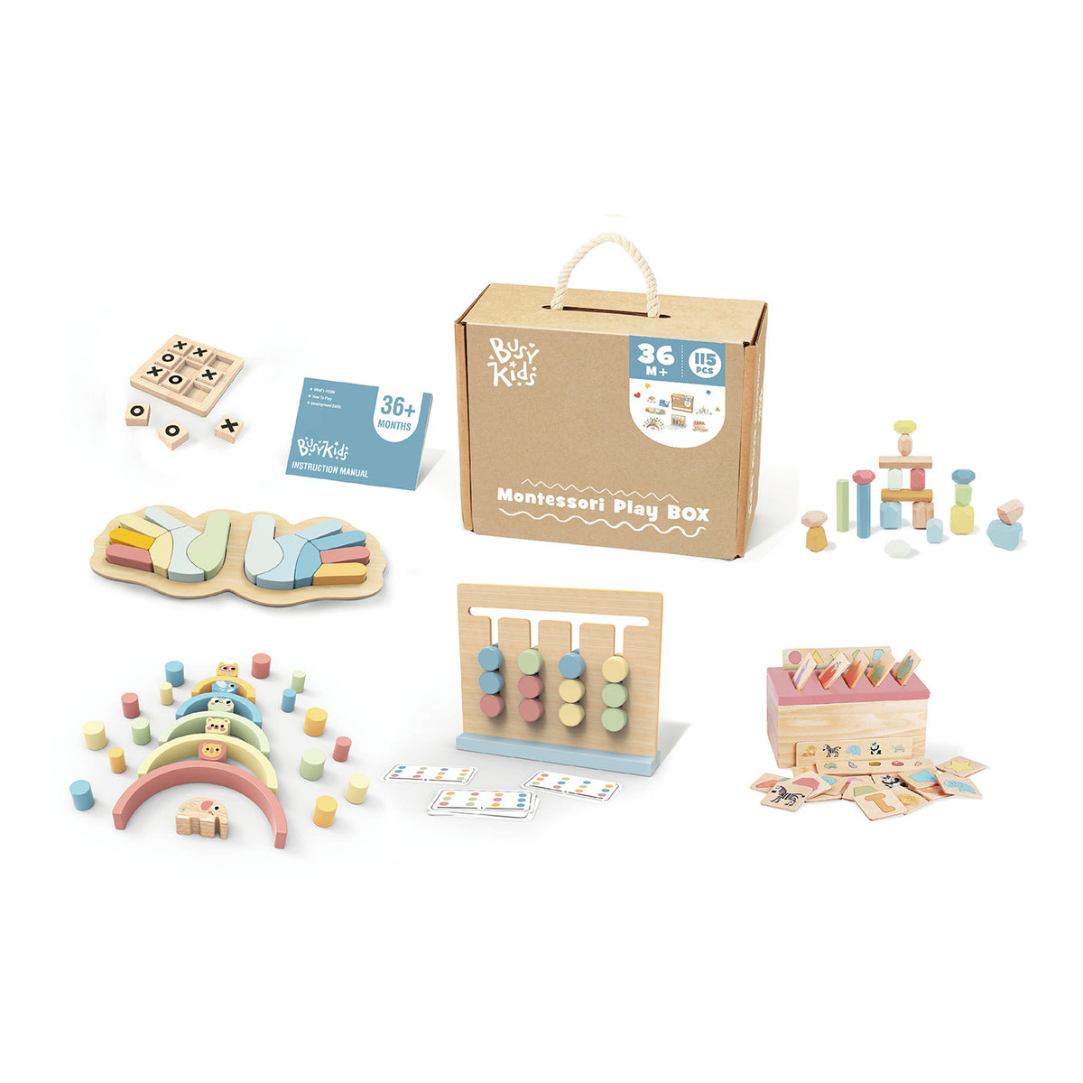 Box Giochi Montessori per bambini 36m+ BusyKids – busy-kids.it